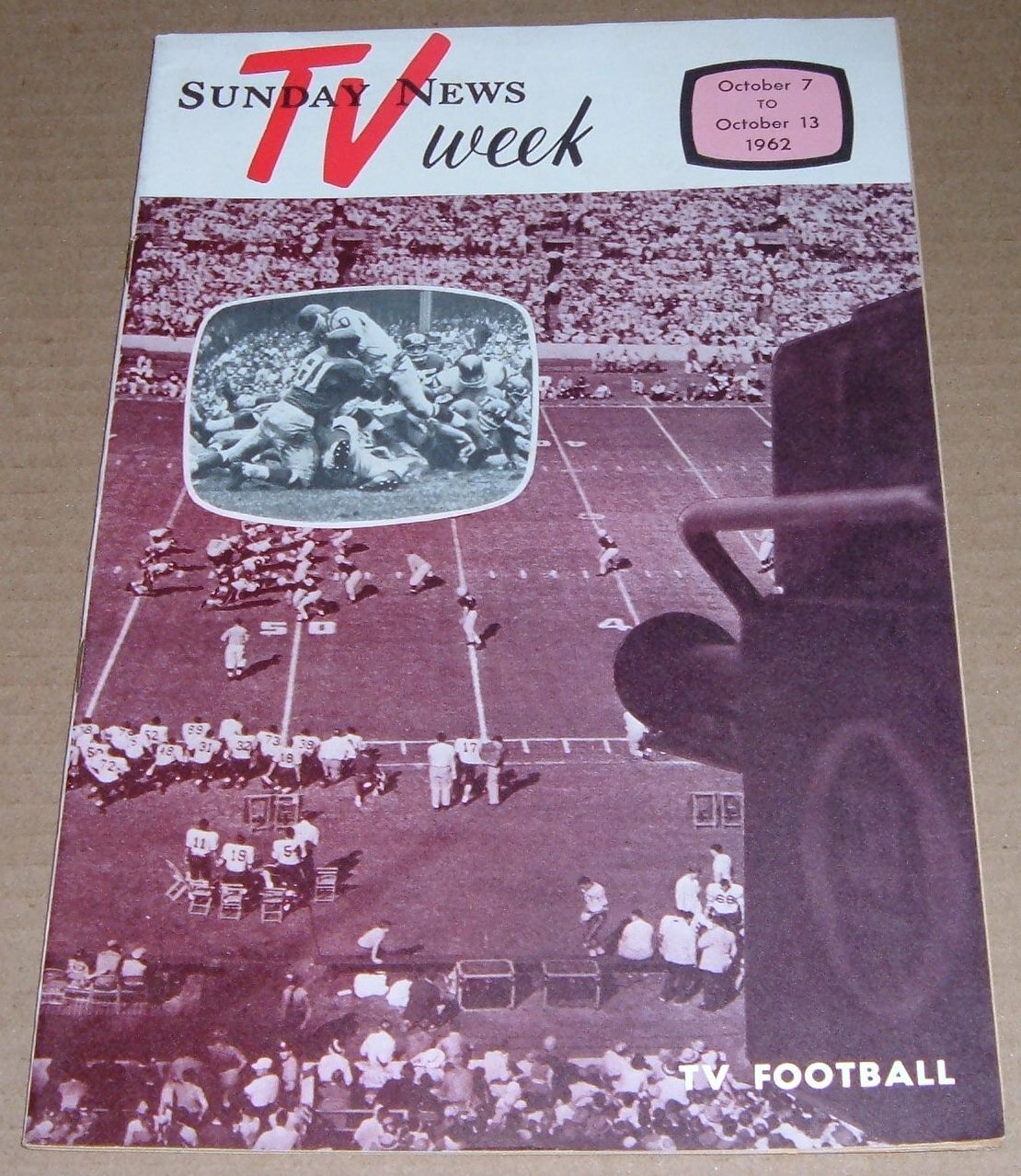 1962 TV GUIDE PHILADELPHIA EAGLES FOOTBALL RICHARD BOONE GINA ...