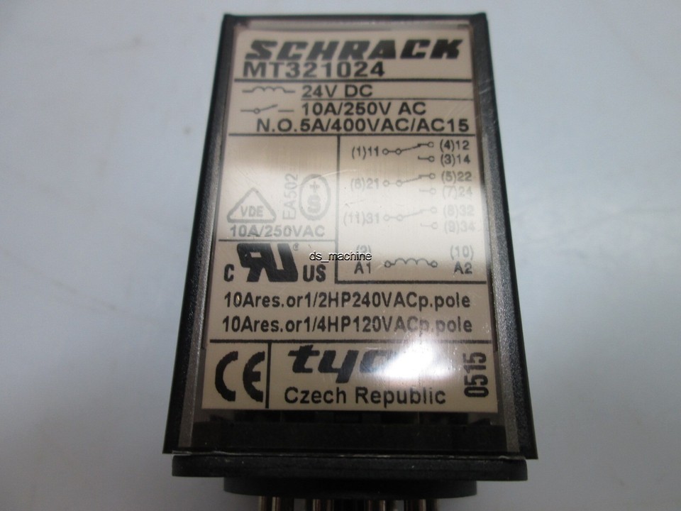 Schrack MT321024 Relay 24VDC, 10A / 250VAC | eBay