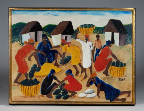 Haitian Folk Art Oil Painting by Laurent Casimir (1928-1990) Haiti ...