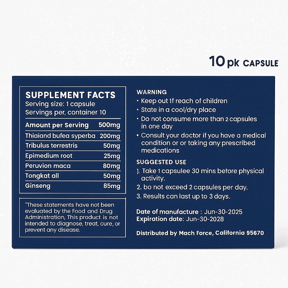 Fast‑Acting Male Enhancement Pills 10pk | Boost Libido & Stamina — USA ...