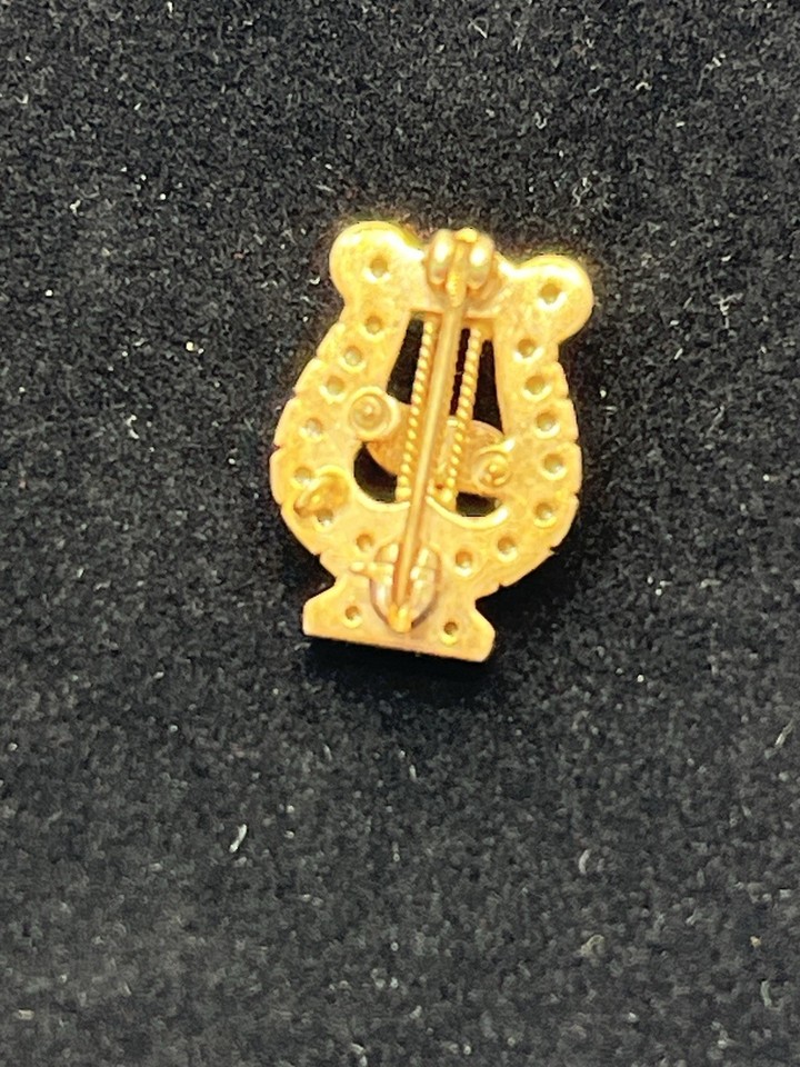 14k Yellow Gold Seed Pearl Alpha Chi Omega Sorority Pin, 16mm, 3.25g | eBay