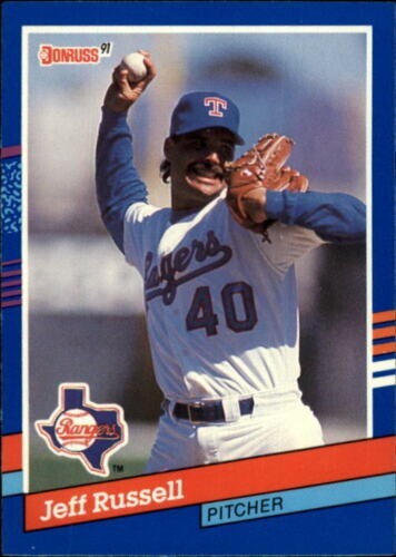 1991 Donruss Texas Rangers Baseball Card #202 Jeff Russell | eBay