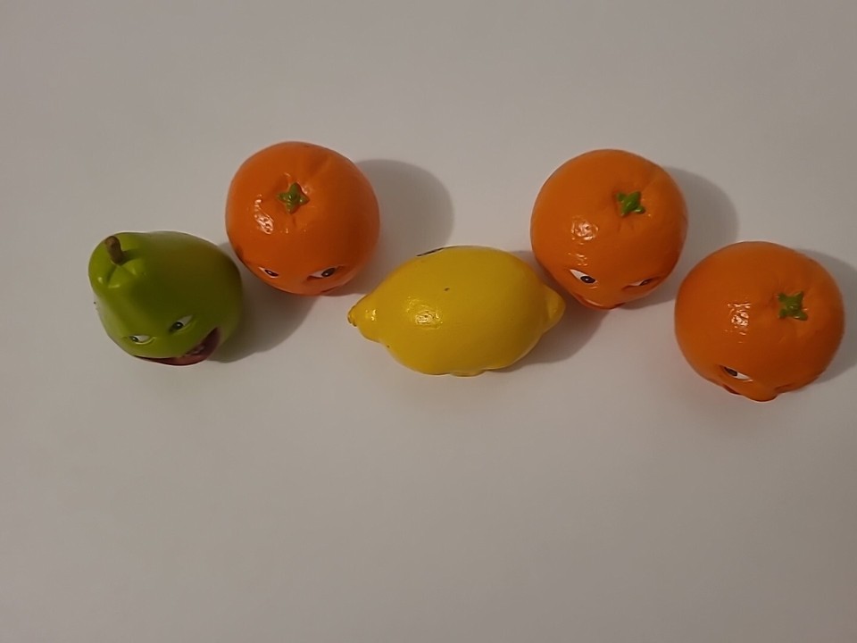 Annoying Orange MINI Figure Lot 1.5" PVC 2011 Kitchen Crew w/ Grandpa ...