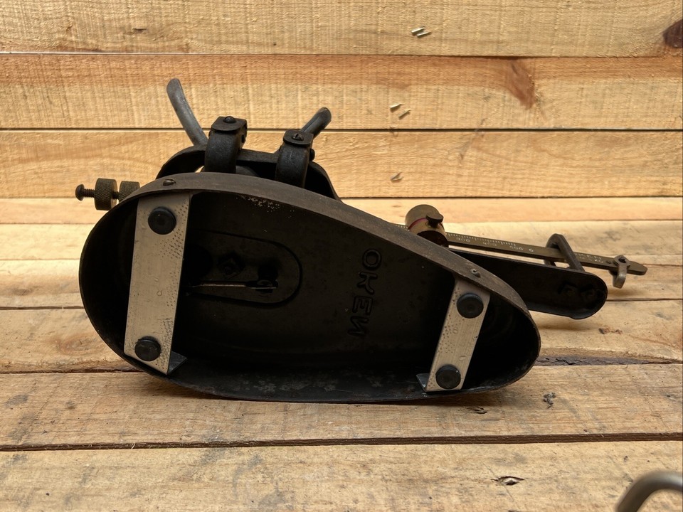 Vintage OKEN Scale, General Store scale with 3 weights, MODEL # FM 5 KG ...