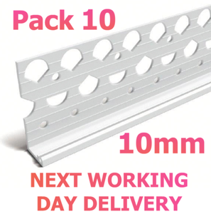 10mm PVC White Stop Render Bead 2.5m Rendering ~ Pack 10 NEXT WORKING ...