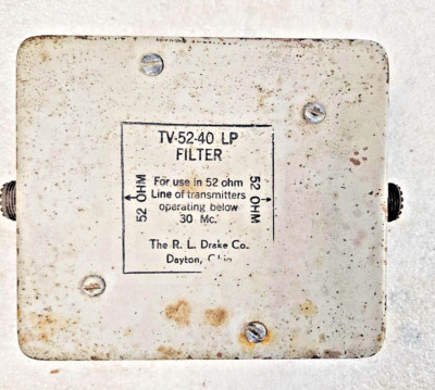 RL Drake Co. TV-52-40 LP Filter , Used | eBay