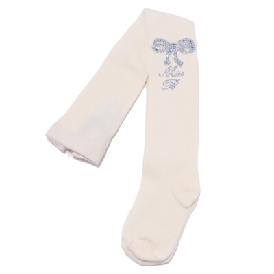 1206W collant bimba MISS BLUMARINE ivory cotton tights girl kid | eBay