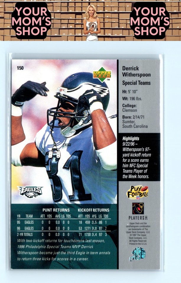 1997 Upper Deck #150 Derrick Witherspoon | eBay