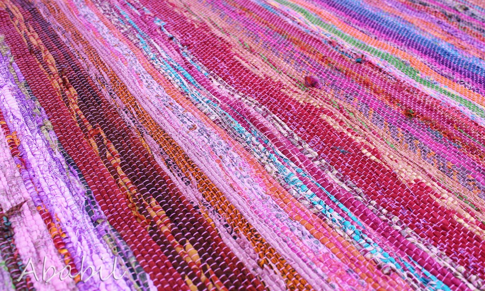 Hand woven Rag Rug Chindi Rug Floor Mat Cotton Recycled Rug Boho Floor ...