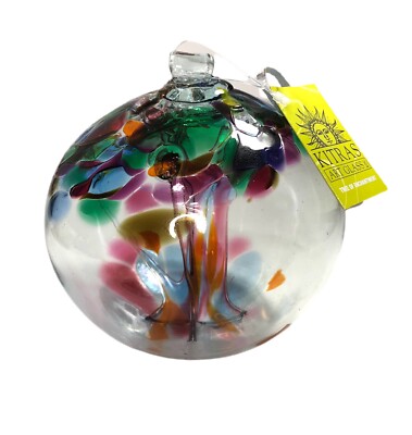 KITRAS Art Glass Tree of Enchantment Ornament Multi Colored Hand Made 6 ...