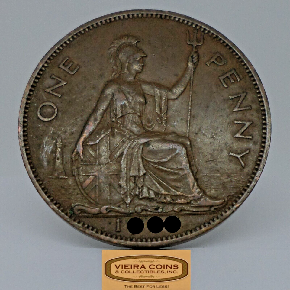 1946 Great Britain King George VI Penny, Average Circulated Condition-# ...