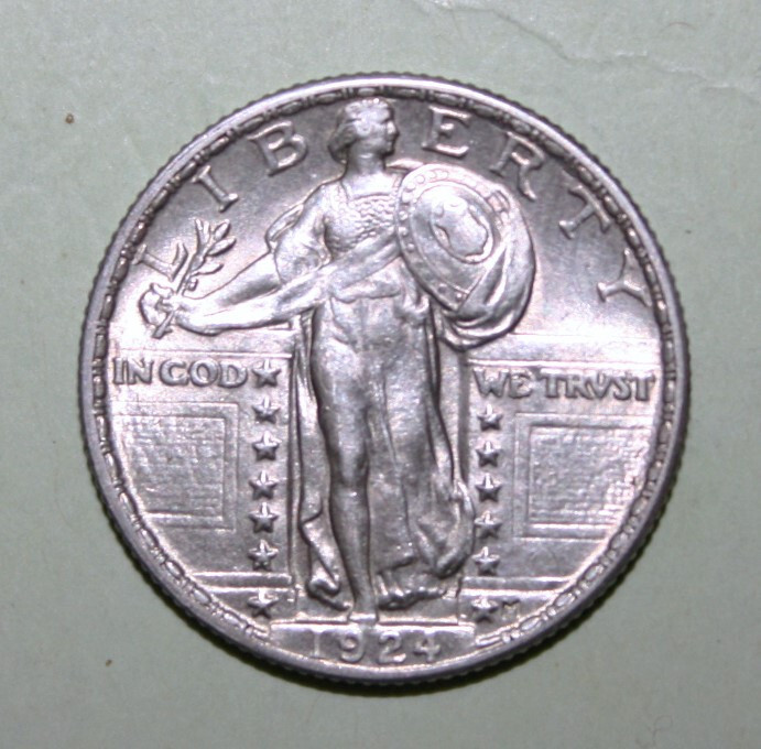 S12 - US Standing Liberty Quarter 25 Cents 1924 Brilliant Unc. Silver ...