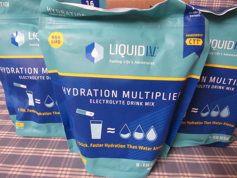 Liquid I.V. Hydration Multiplier Electrolyte Mix 16 Packets. (3-Pack ...