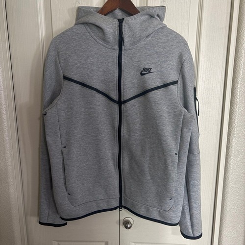 Nike Tech Fleece Hoodie CU4489-063 Men’s Medium Grey Full-Zip Long ...