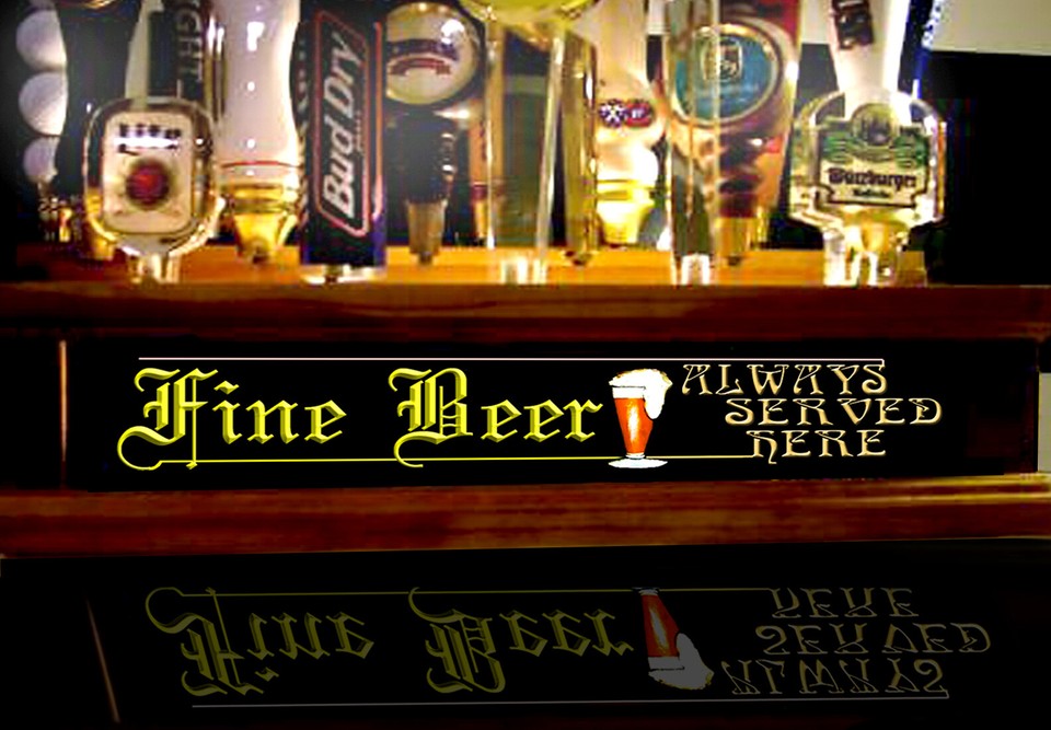 FINE BEER ALWAYS SERVED 18 beer Tap handle display led lighted display ...