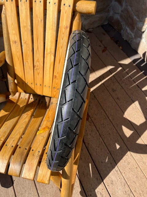 Whitewall Mitas MC11 23/4x17in Front Tire Motorcycle Scooter Moped Tyre ...