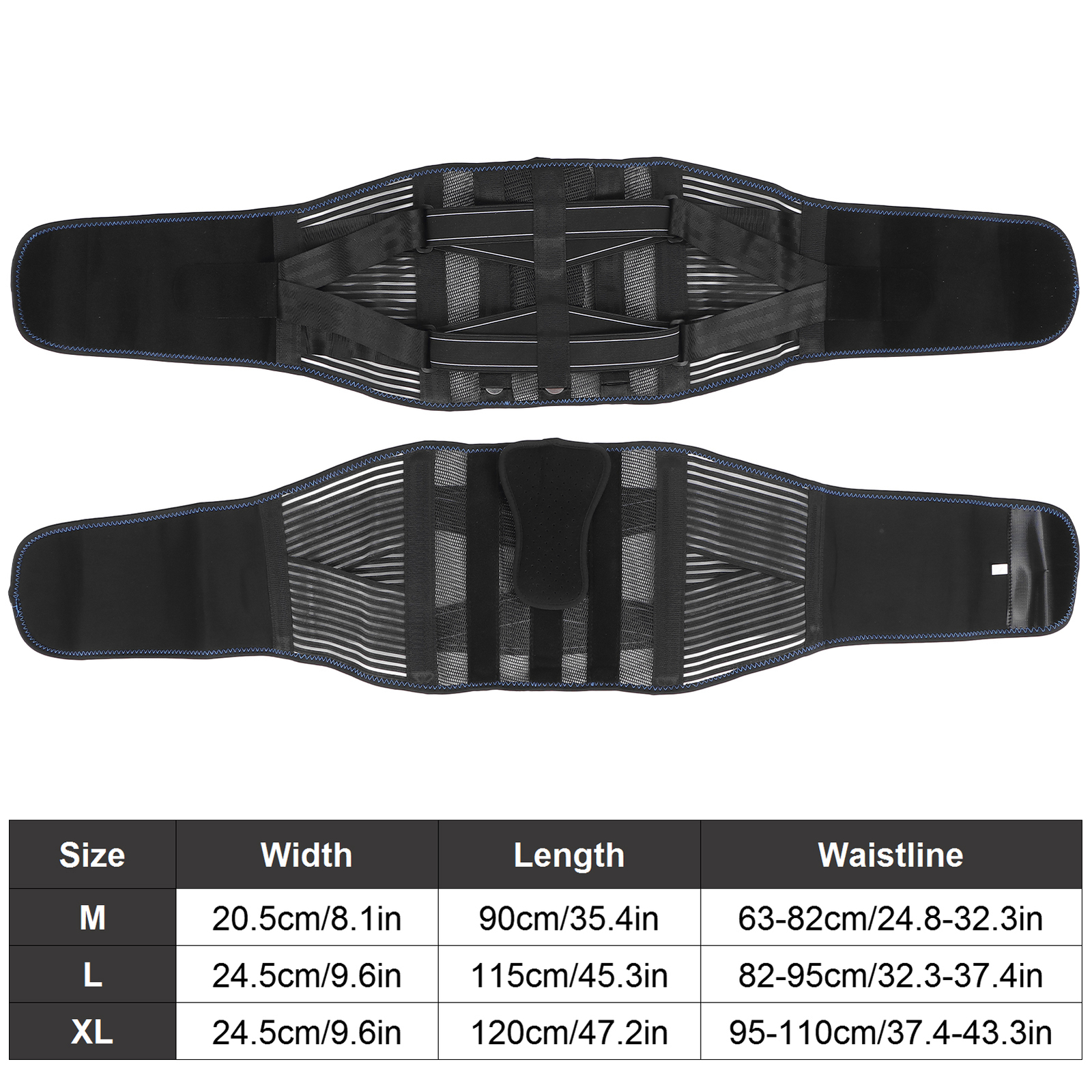 Back Support Belt Breathable Adjustable Lower Back Lumbar Brace Straps ...