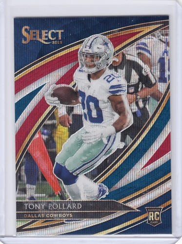 #/99 Tony Pollard RC 2019 Select TRI-COLOR Prizm Field Level #283 ...