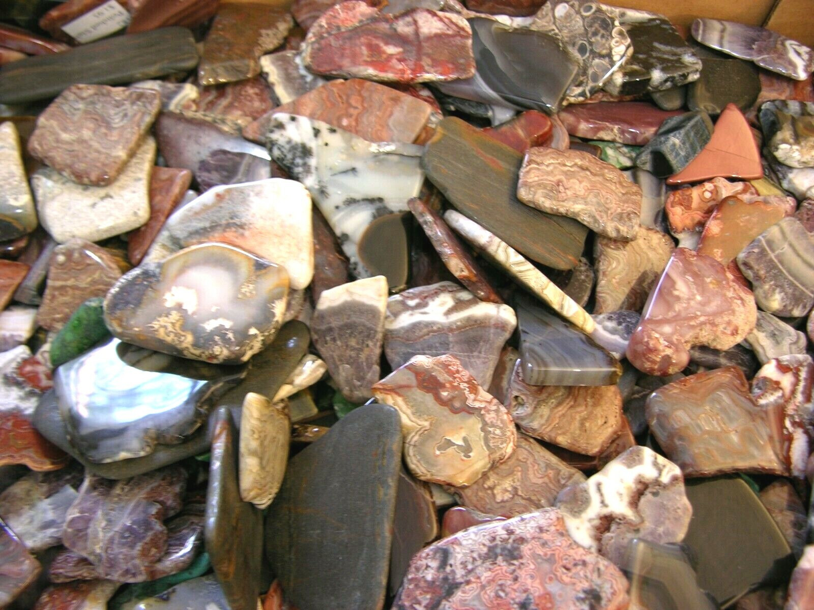 Agate & Mixed variety slices polished 1/2-2 inch 6 plus pieces 1/4 ...