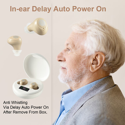 Z-391B In-Ear Hearing Aids Seniors Noise Reduction No Screaming Sound ...