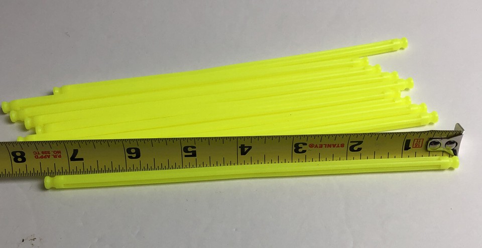 K'Nex KNEX RIPPIN ROCKET Neon YELLOW RODS FLEXIBLE 7.375” LOT 10 | eBay