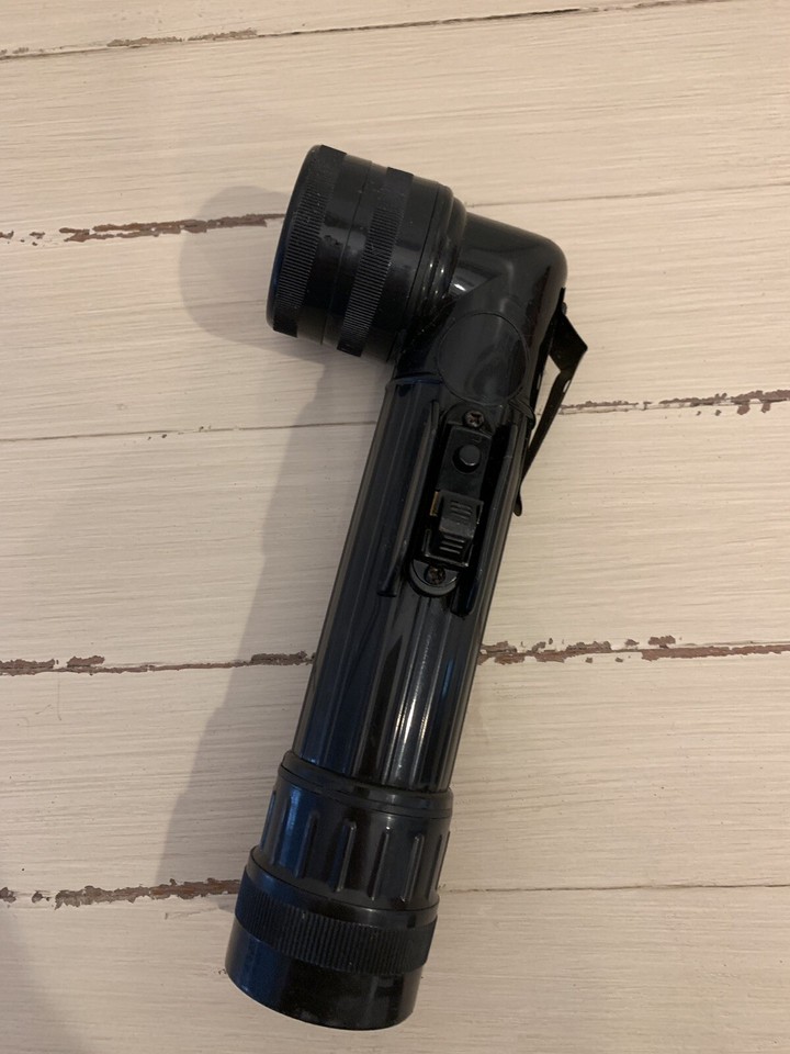 VINTAGE U.S. MILITARY NORDIC TL-122 Black FLASHLIGHT With Green Filter ...