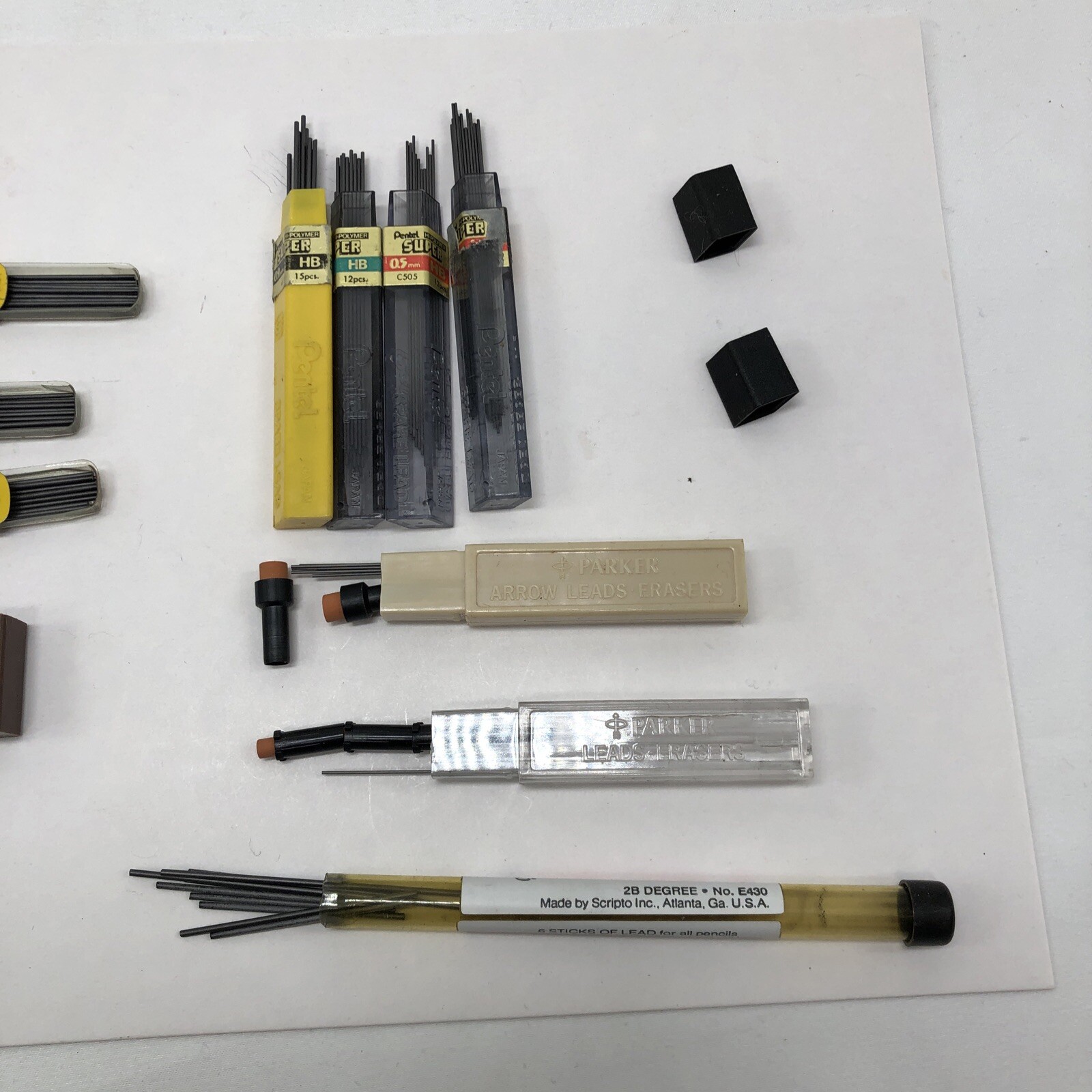 Vintage Variety Lot Scripto Sheaffer Parker Pentel Eraser Lead Refills ...