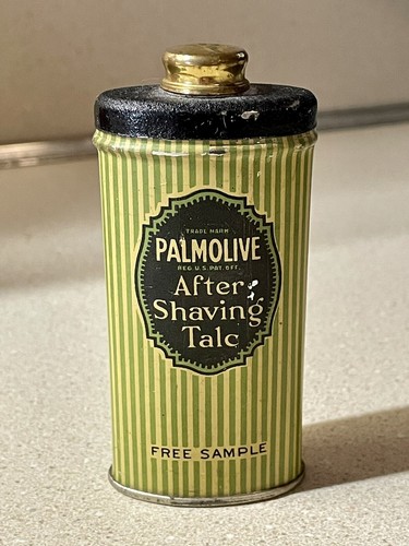 Antique Palmolive After Shaving Talc Free Sample Powder Tin Advertise ...