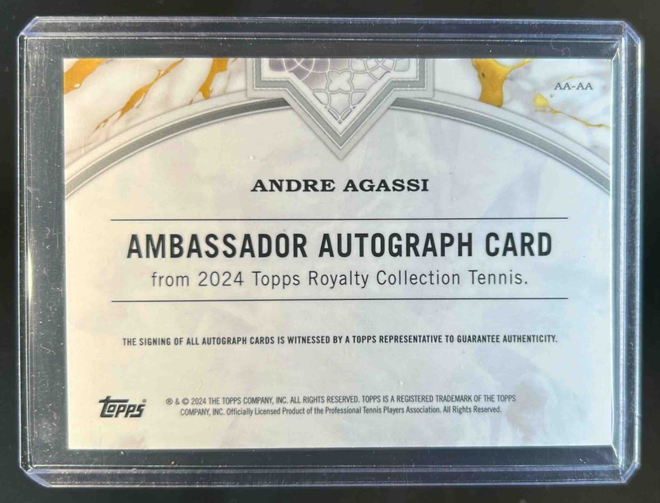 2024 Topps Royalty Collection Andre Agassi Ambassador Auto Blue #4/25 ...