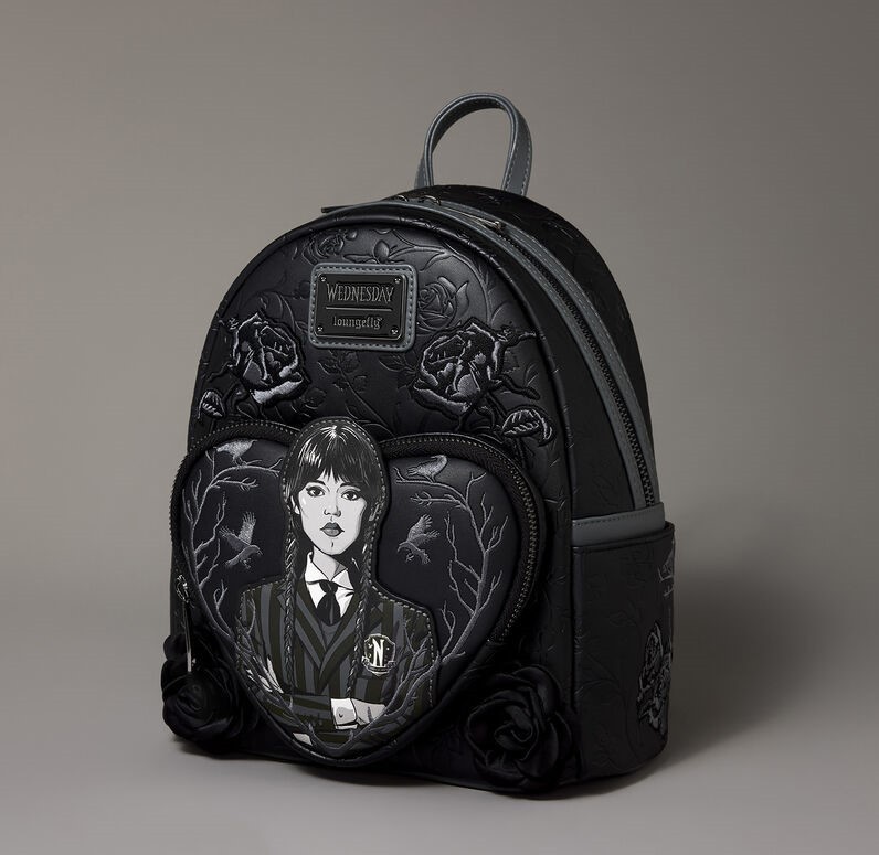 Wednesday Black Roses Mini Backpack - New | eBay