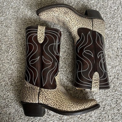 Rodeo Texas Boot Co Men’s Cowboy Boots Exotic Leather USA Made Size 8.5 ...
