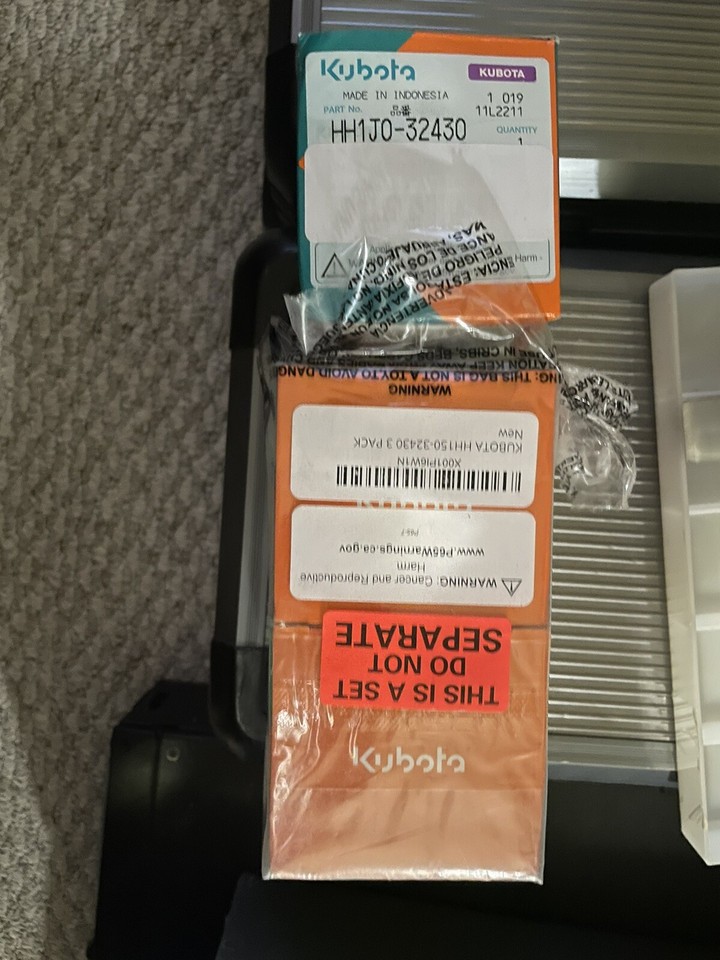 (3 PACK) Genuine OEM Kubota Oil Filter HH1J0-32430 replaces HH150-32430 ...