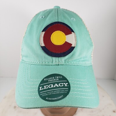Colorado Flag Hat C Patch Cap Green Mesh Legacy Snapback Adjustable | eBay