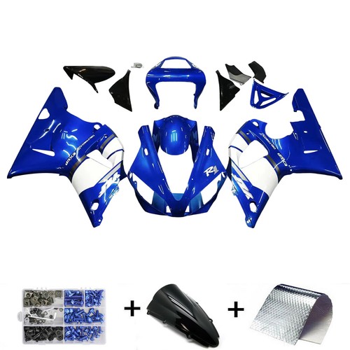 ABS Injection Plastic Kit Fairing Fit For Yamaha YZF R1 2000-2001 Blue ...
