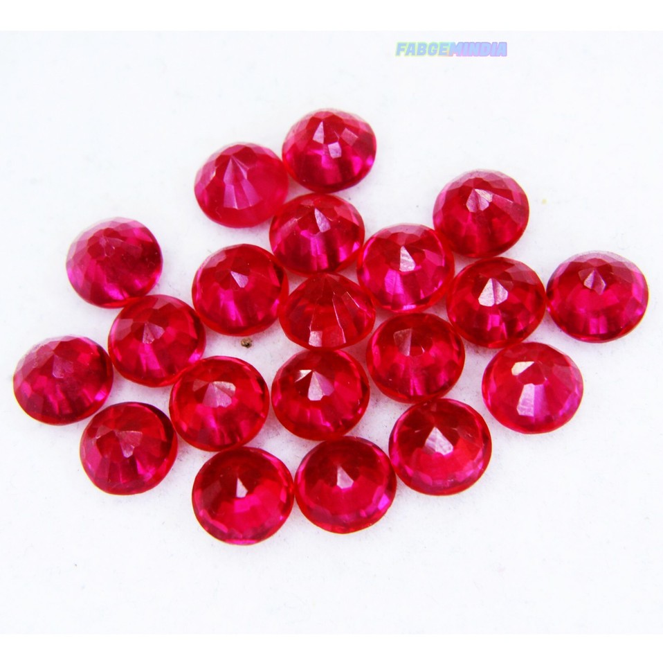 15.20 Ct Ruby Round Shape Certified 6 MM Loose Gemstones | eBay UK