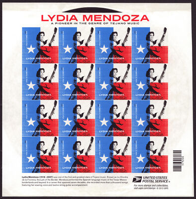 US # 4786a - (46¢) Commemorative Lydia Mendoza Imperf Mint Pane 16 No ...