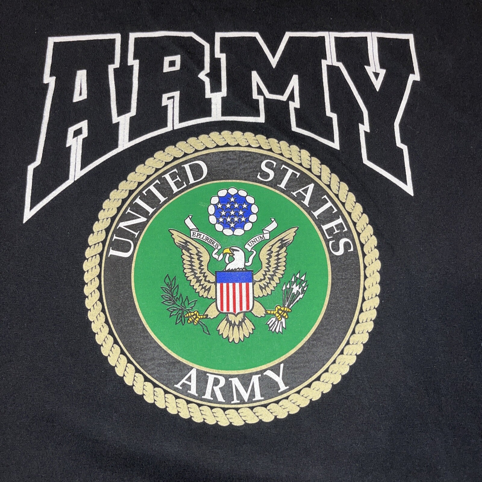 United States Army Emblem Black Mens Size Large Short… - Gem