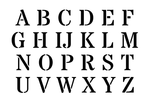 Individual Letter Stencils, Small to Extra Large Full Alphabet ...