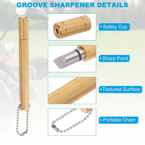 2Pcs Golf Club Groove Sharpener U&V-Grooves Re-Grooving Tool and ...