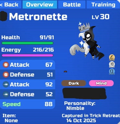 🎃 👻Roblox Loomian Legacy - Alpha Gleaming Noli Metronette!👻🎃 | eBay