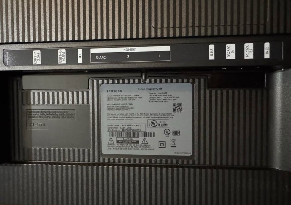 Samsung QB43C 43" UHD 4K HDR Commercial Monitor | eBay