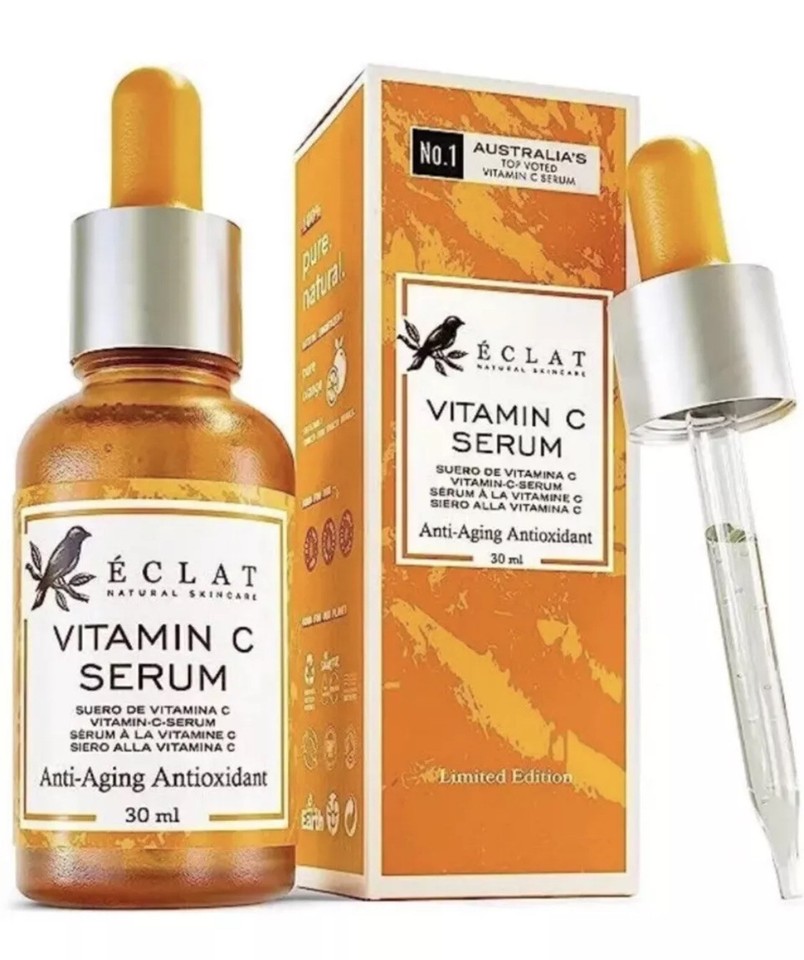 Eclat Vitamin C Face Serum - Hyaluronic Acid, Retinol, & Vit E - | eBay