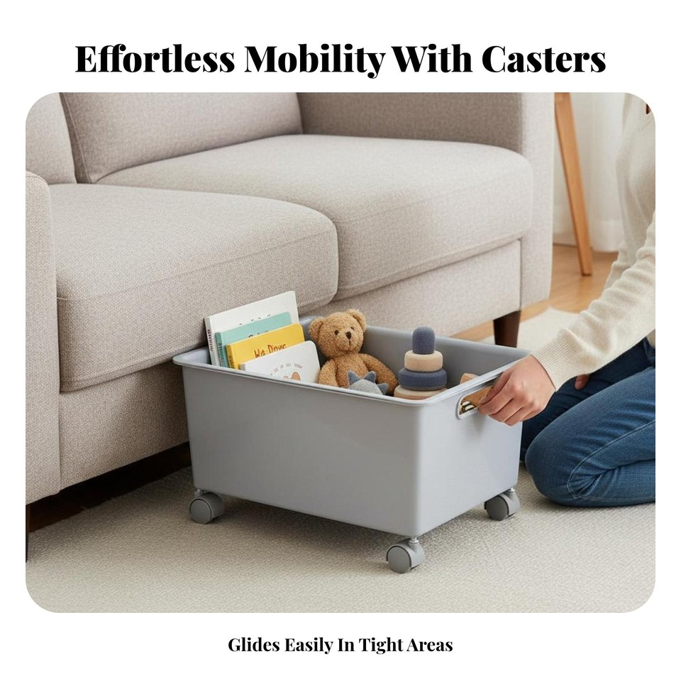 Rolling Storage Box with Lid flexible Rolling Drawer Box long-lasting ...