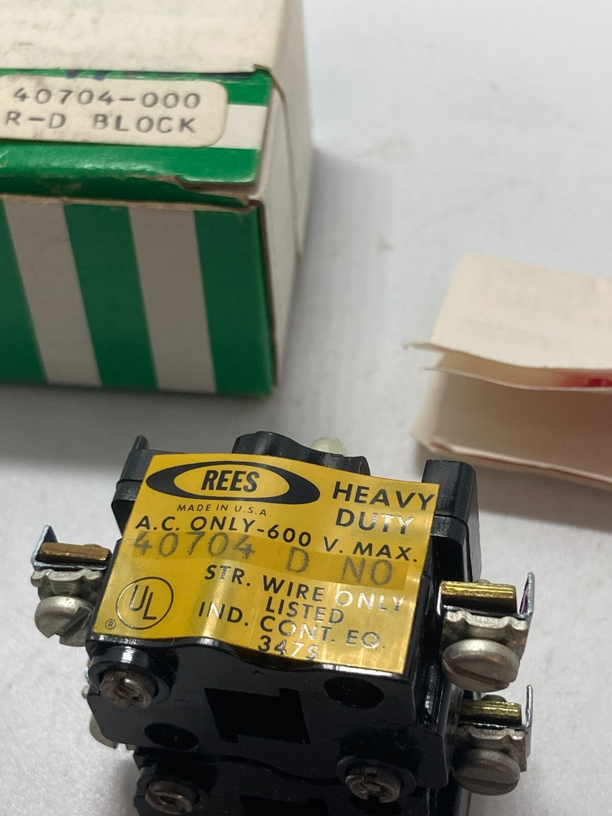 REES 40704 CONTACT BLOCK N.O. for sale online | eBay