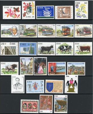 Ireland 1987 Complete Commemorative Year set Scott #679-705 with S/S VF ...