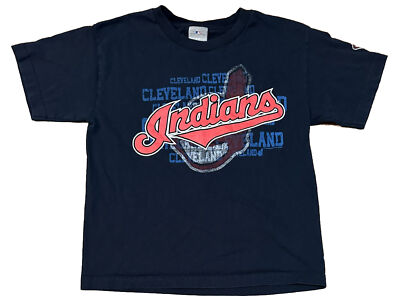 Cleveland Indians MLB Genuine Merchandise Majestic Blue T Shirt Youth ...