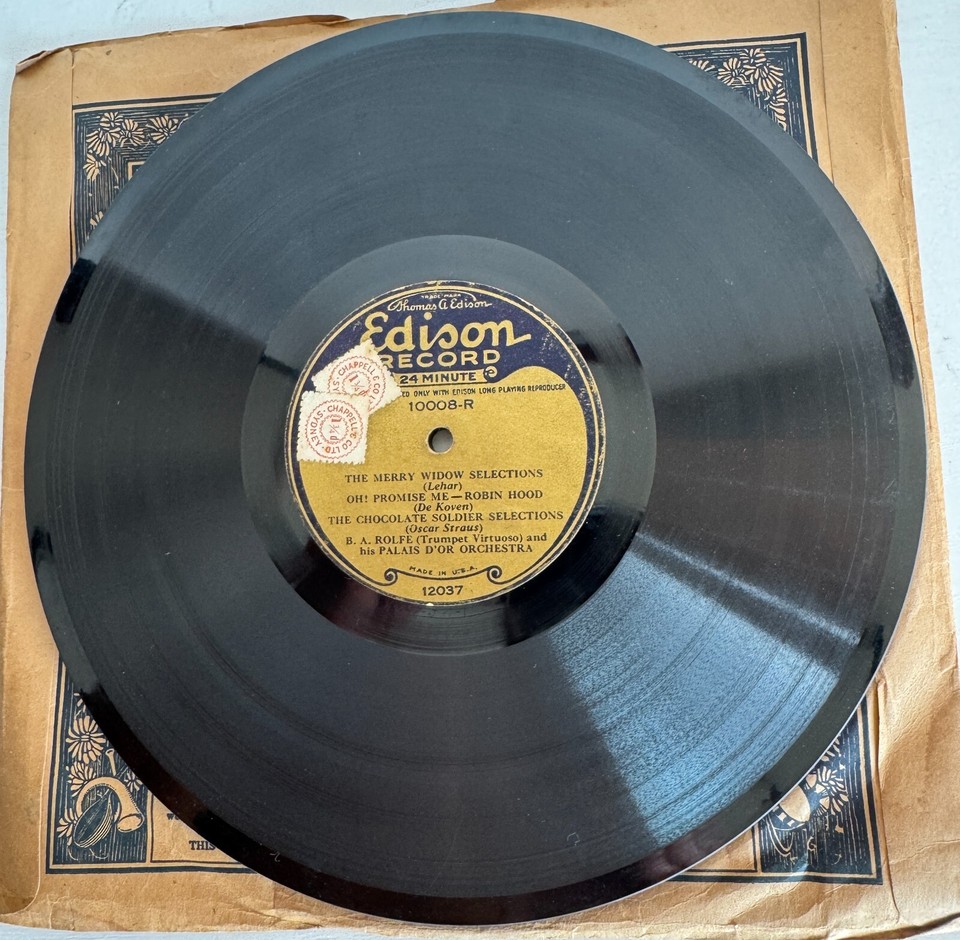 Edison Diamond Disc Long Play 24 minutes nr 10008,original sleeve | eBay