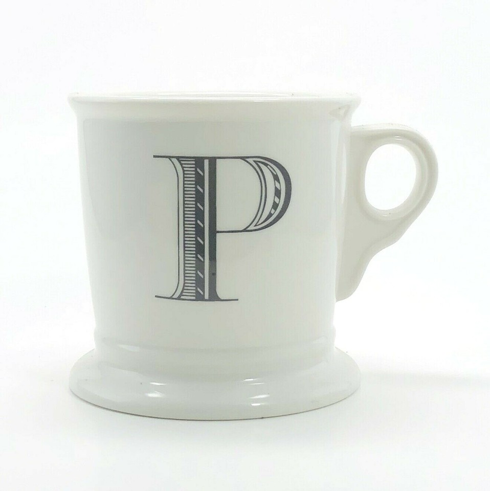 ANTHROPOLOGIE Monogram Mug Personalized Name Coffee Cup Initial Letter ...