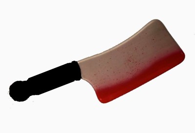 Halloween Fake Cleaver Bloody Plastic Chopper Weapon Prop Horror Party ...