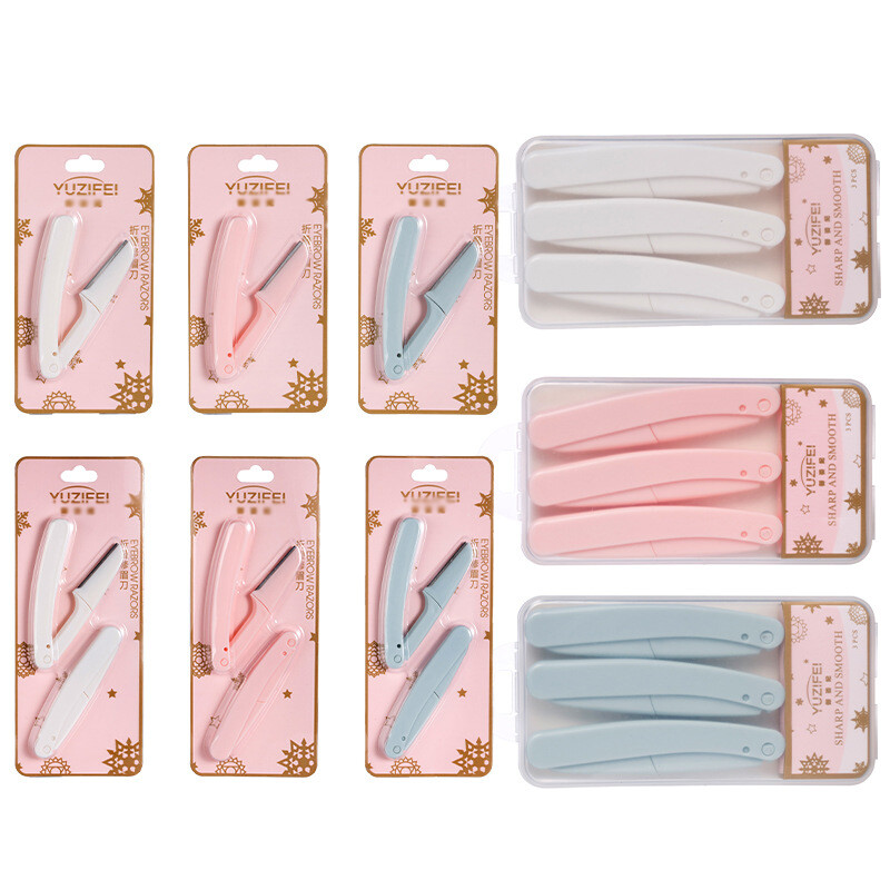 1/3pcs Portable Eyebrow Trimmer Folding Hair Shaver Set For Women Face ...